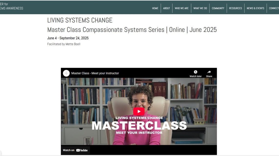 Online | Living Systems Change Master Class